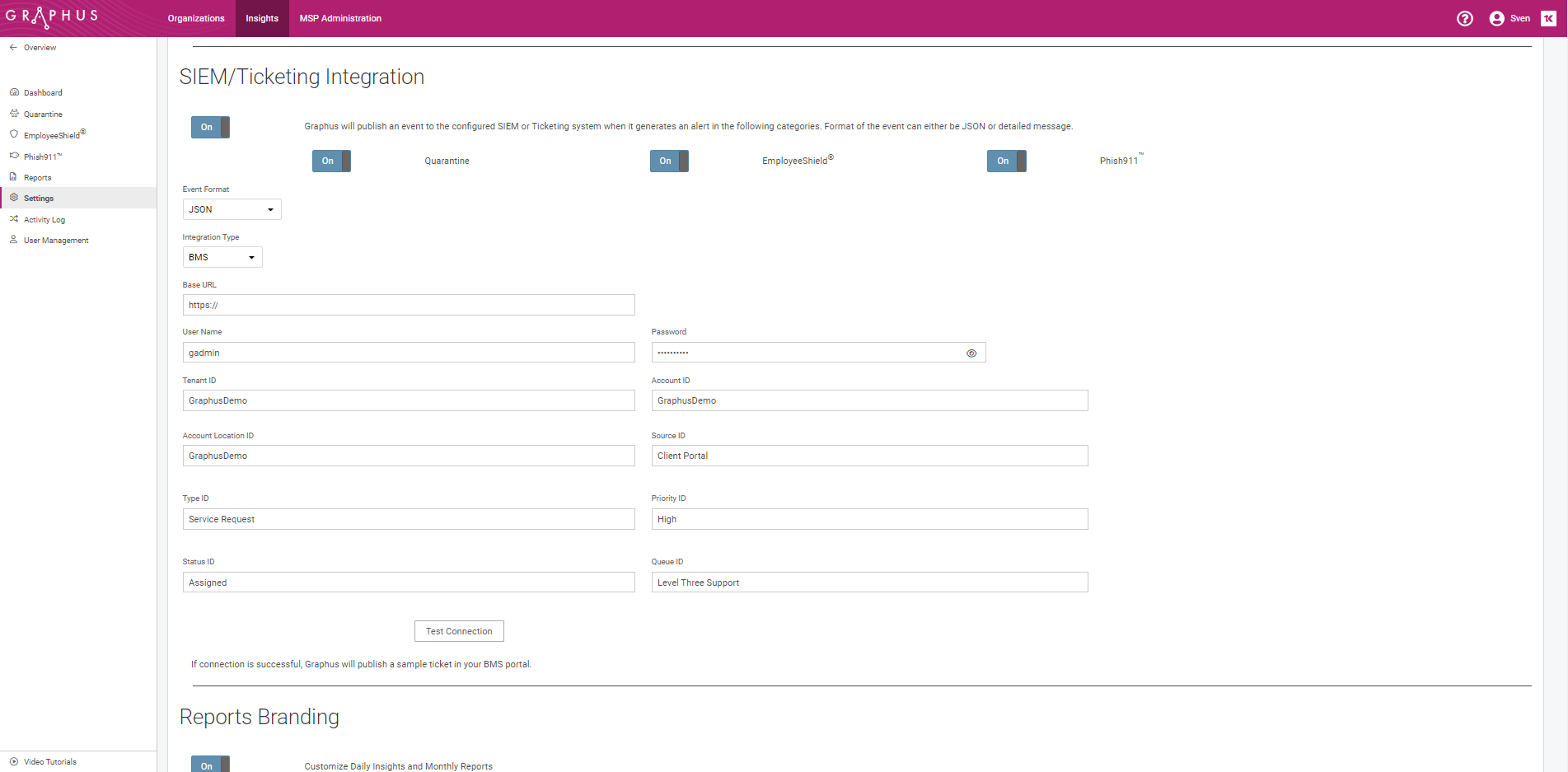 Graphus-BMS Integration Guide – Kaseya
