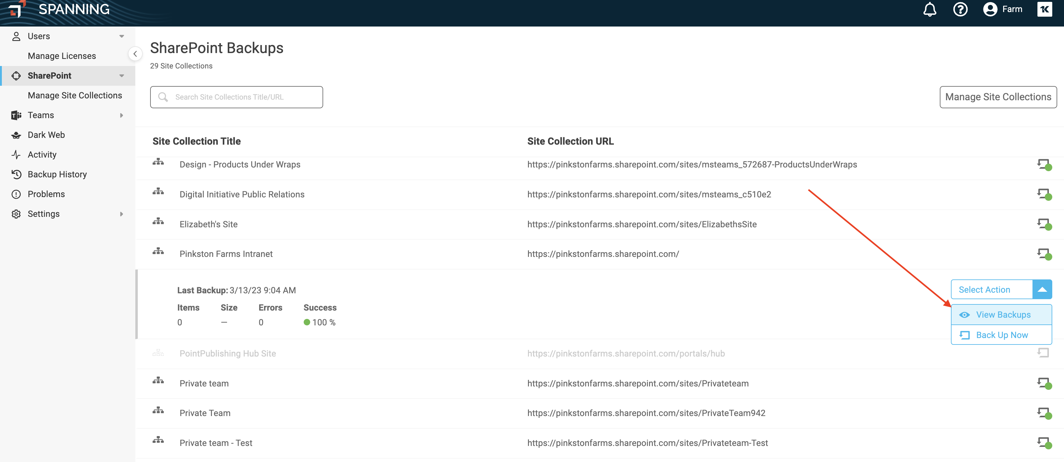 How Do I Export SharePoint Data From Spanning Kaseya