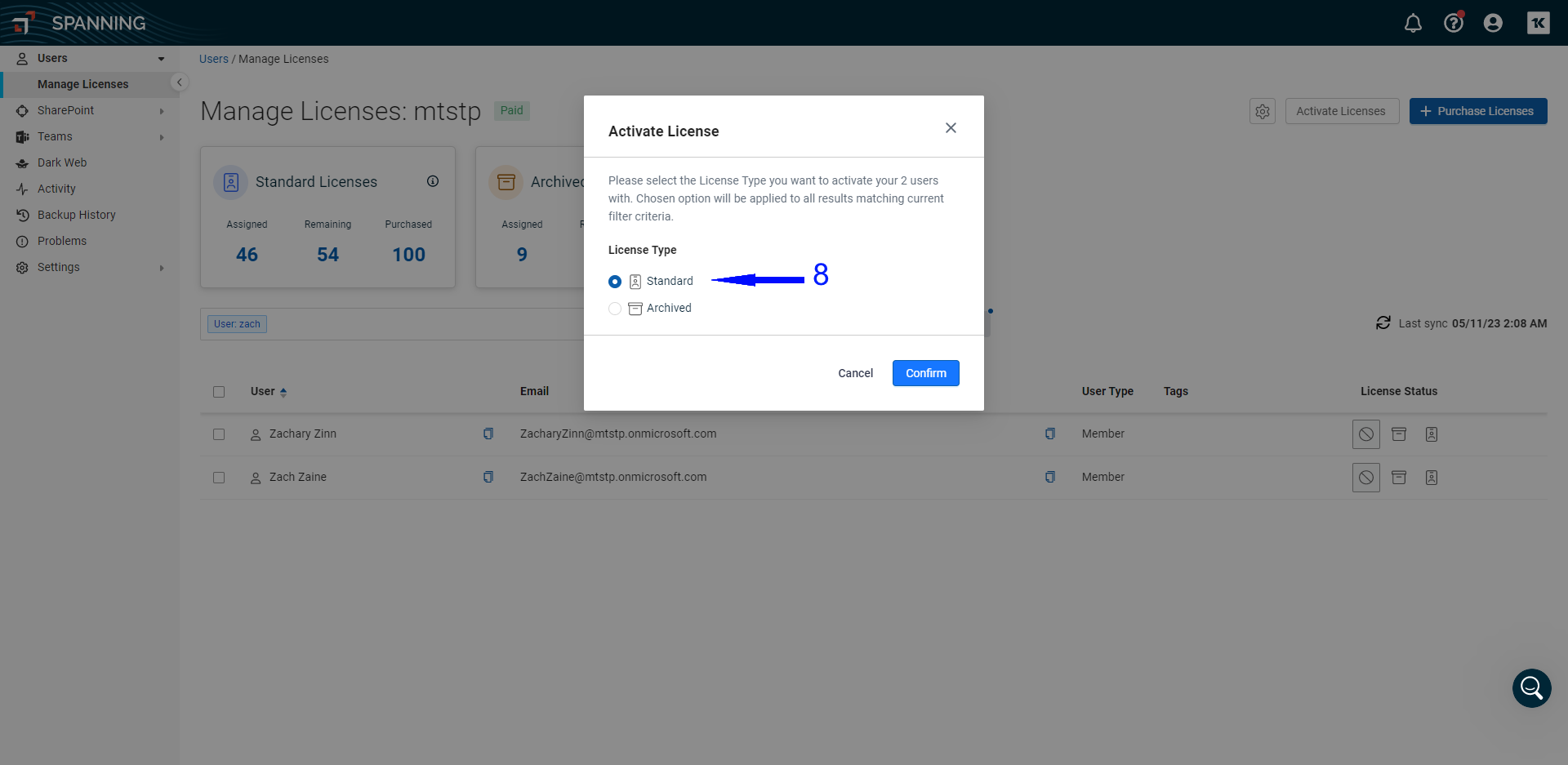 How to assign licenses in Spanning Backup for Microsoft 365 – Kaseya