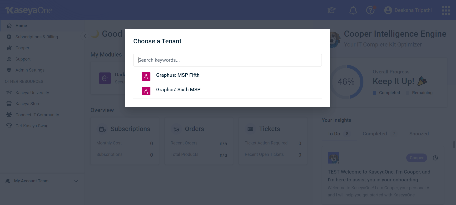 Enabling KaseyaOne Unified login for Graphus – Kaseya