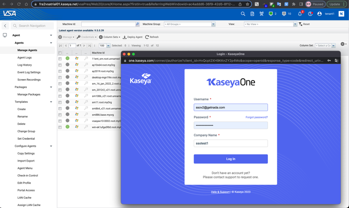IT Complete Single Sign-On Integration – Kaseya